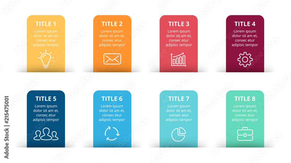 Vector paper arrows infographic, banners diagram, labels graph ...