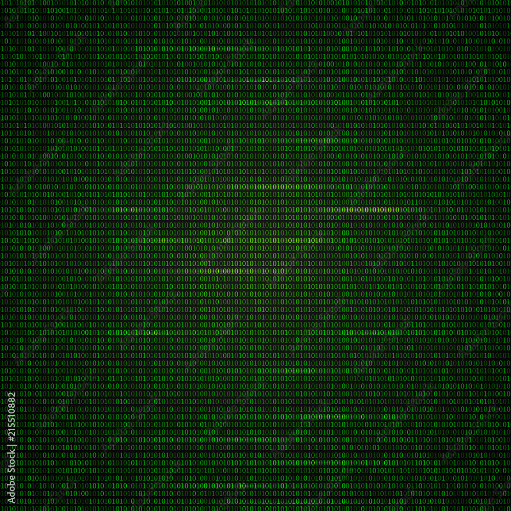 Binary code bright green background. Programming code. Big data concept ...