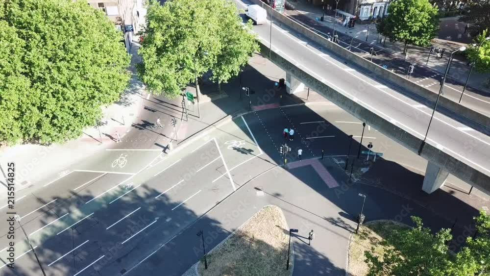 Aerial view of Bricklayers Arms Roundabout Flyover Bermondsey Tower ...