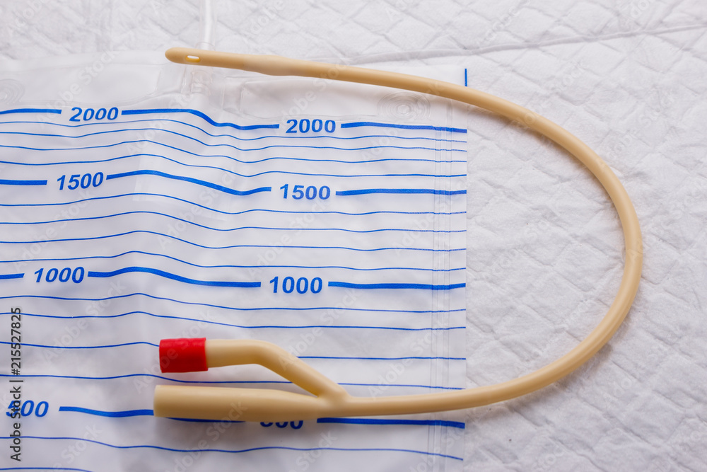 Urinary catheter on the package for urine Stock Photo | Adobe Stock