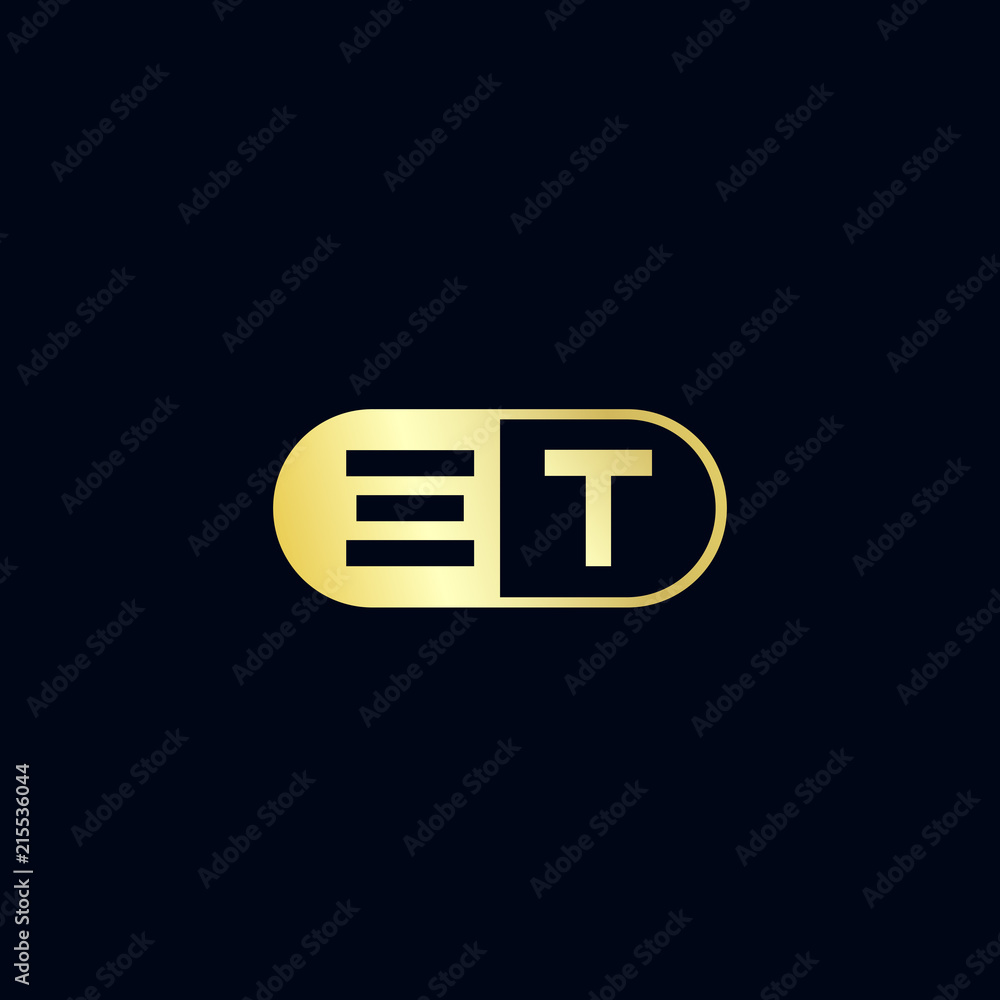 Initial Letter ET Logo Template Design Stock Vector | Adobe Stock