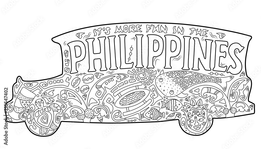 Jeepney Coloring Page