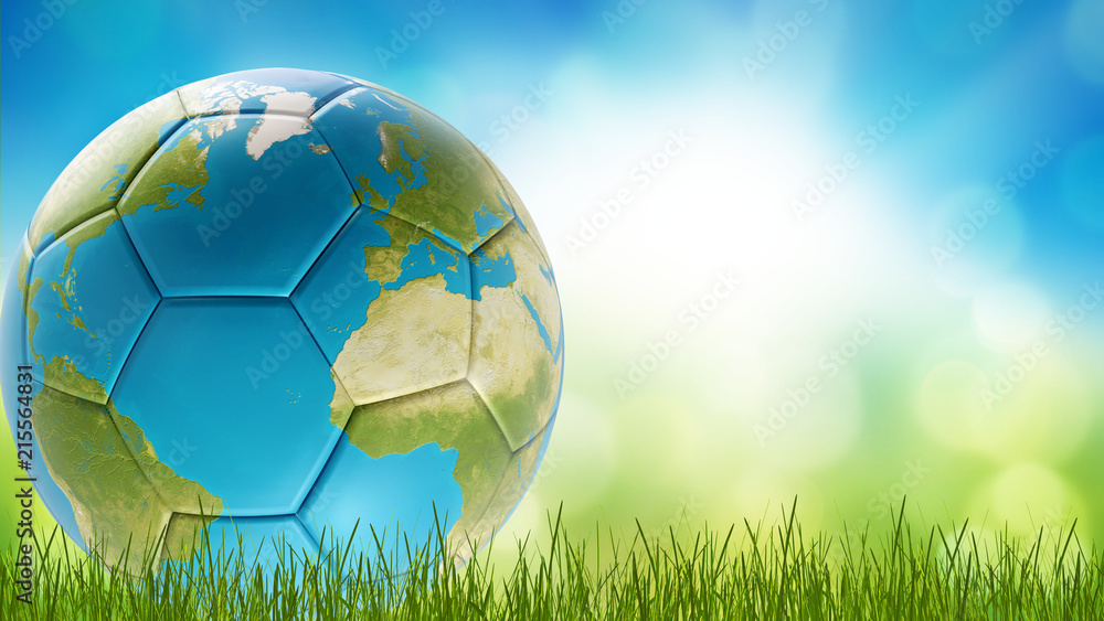 soccer ball world earth design 3d-rendering Stock Illustration | Adobe ...