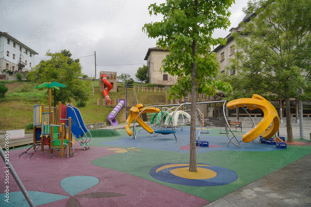 Parque infantil con colores Stock Photo | Adobe Stock