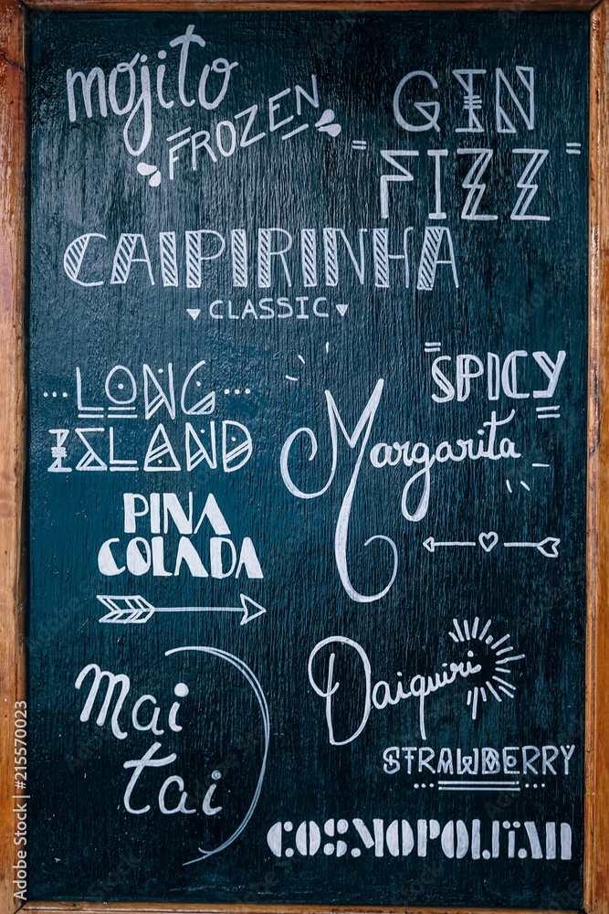 Chalkboard Menu Wall