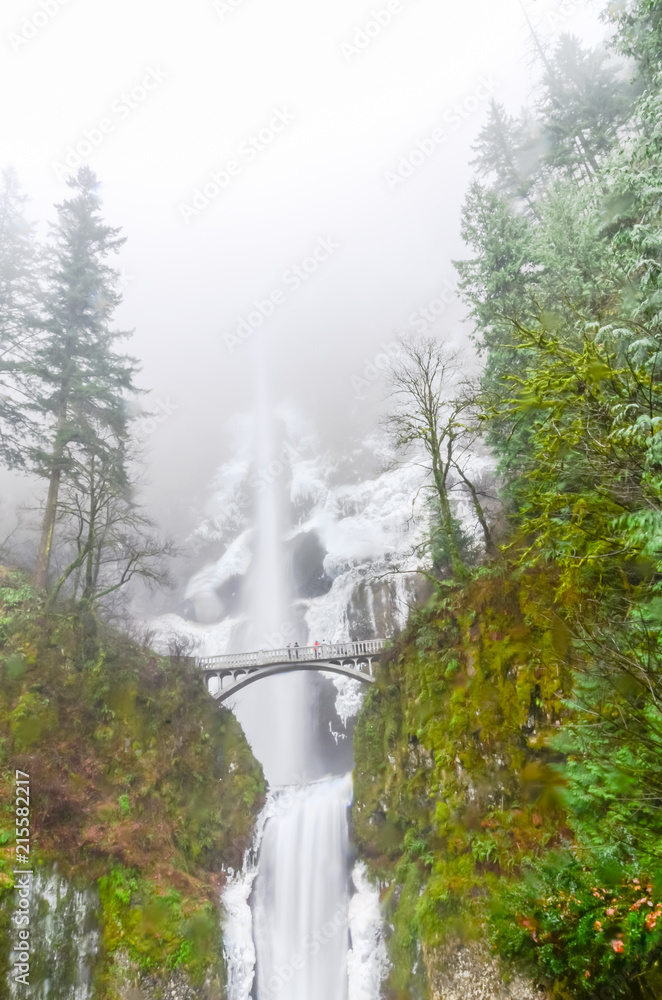 Multnomah Falls Frozen