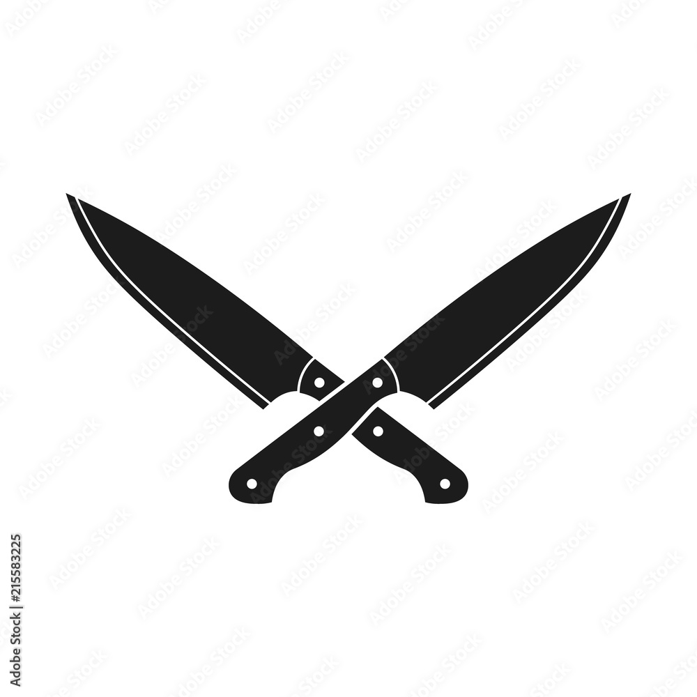 Knife cross. Vector, isolated. Stock Vector | Adobe Stock