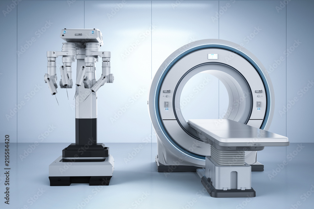 mri scan with robot surgery Stock Photo | Adobe Stock