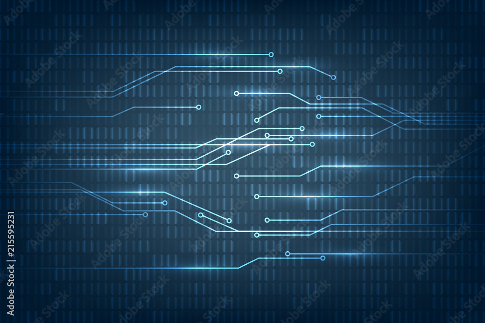 Abstract digital illustration, future technology background. Graphic ...