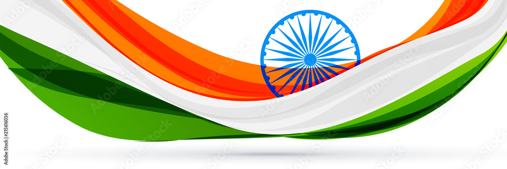 beautiful indian flag design in creative style Stock Vector | Adobe Stock