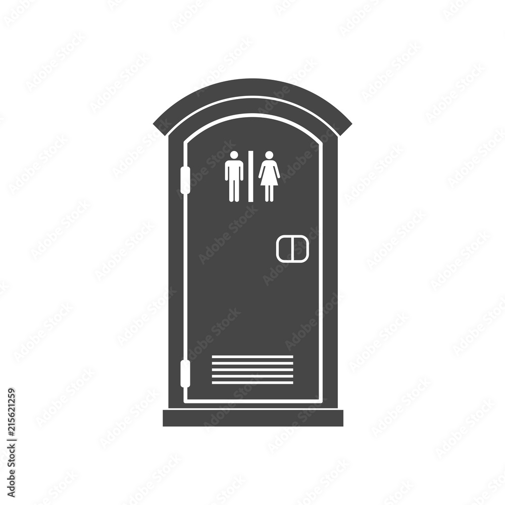 Portable toilet icon, eco toilet concept Stock Vector | Adobe Stock