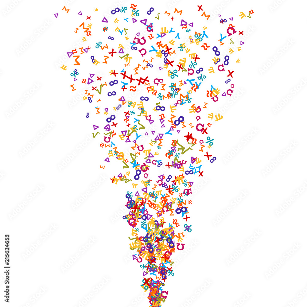 Vector colorful mathematics background element in flat style Stock ...