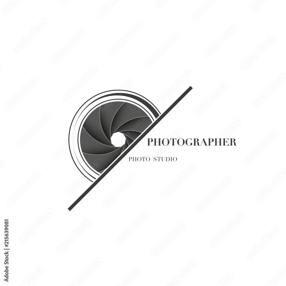 Abstract camera logo vector design template for professional ...