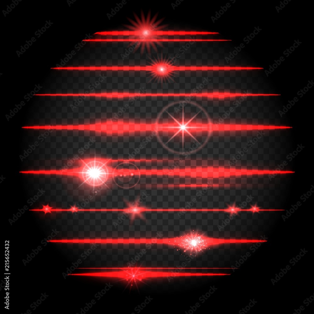 Horizontal Red Laser Beam