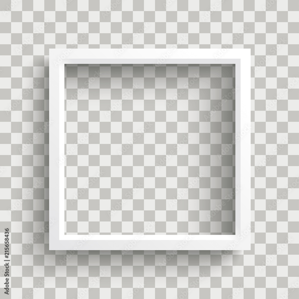 White Frame Shadows Transparent Stock Vector | Adobe Stock