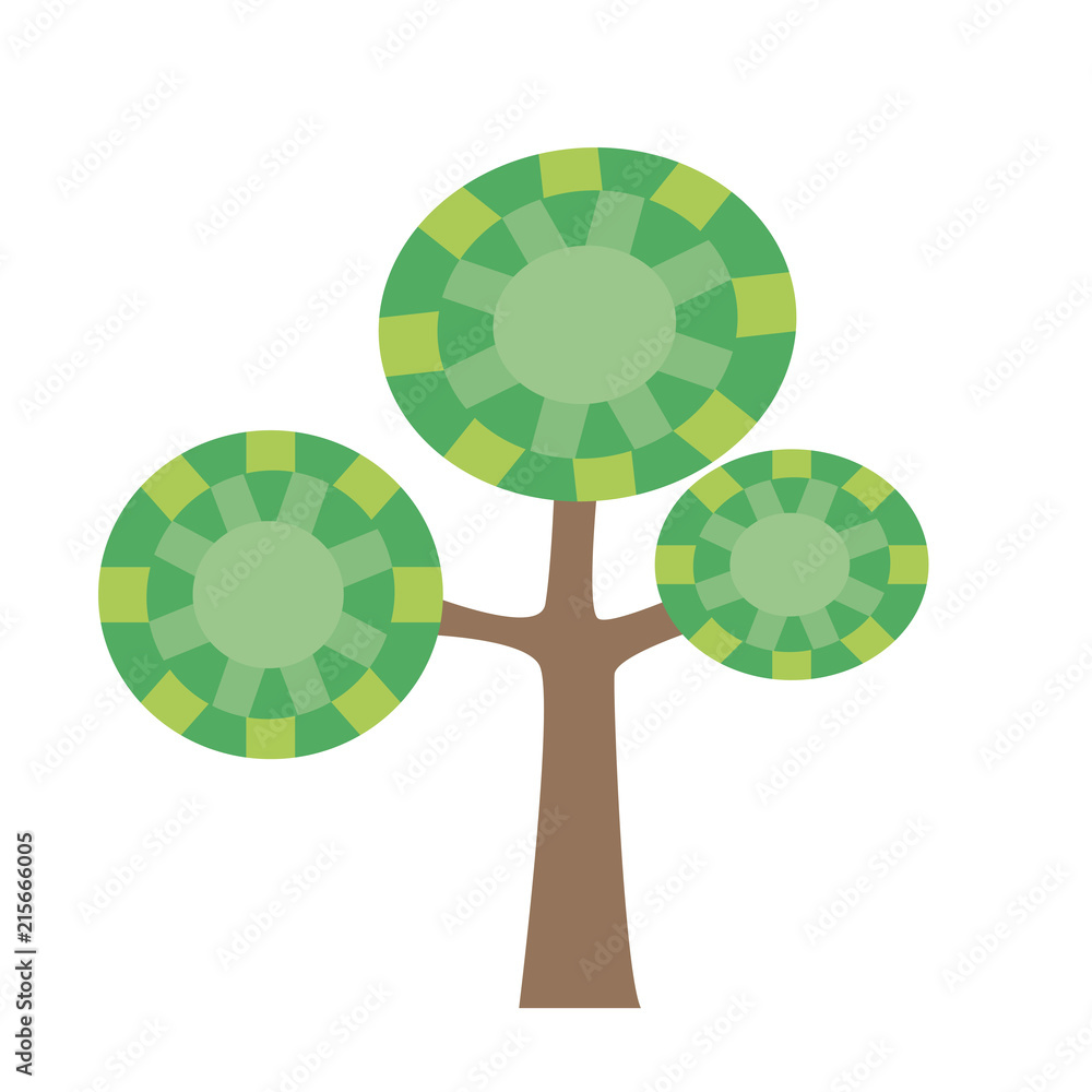 Abstract tree vectoe icon. Small tree icon. Cartoon illustration of ...