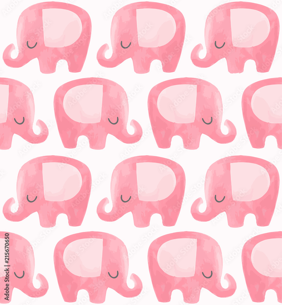 Cute Elephant Pattern Background