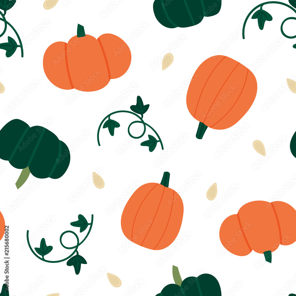 Cartoon Pumpkin Vines