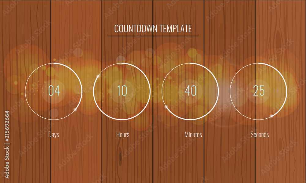 Part of the User interface Clock countdown template for application ...