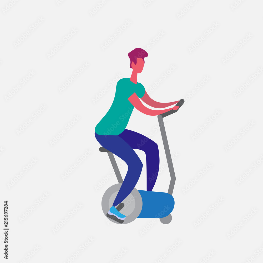Exercise Bike Cartoon