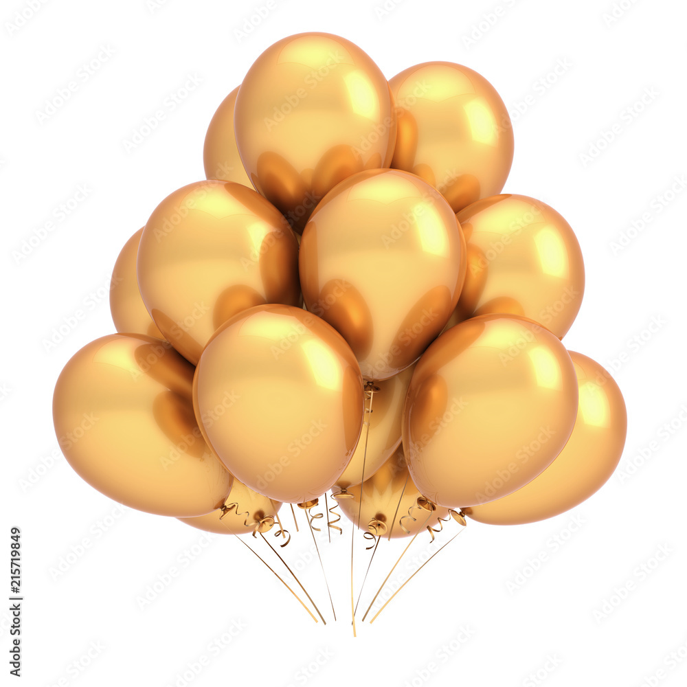 balloon bunch golden royal glossy. birthday party decoration helium ...
