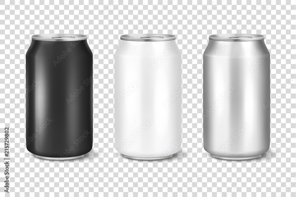 Vector realistic 3d empty glossy metal white, black and silver ...