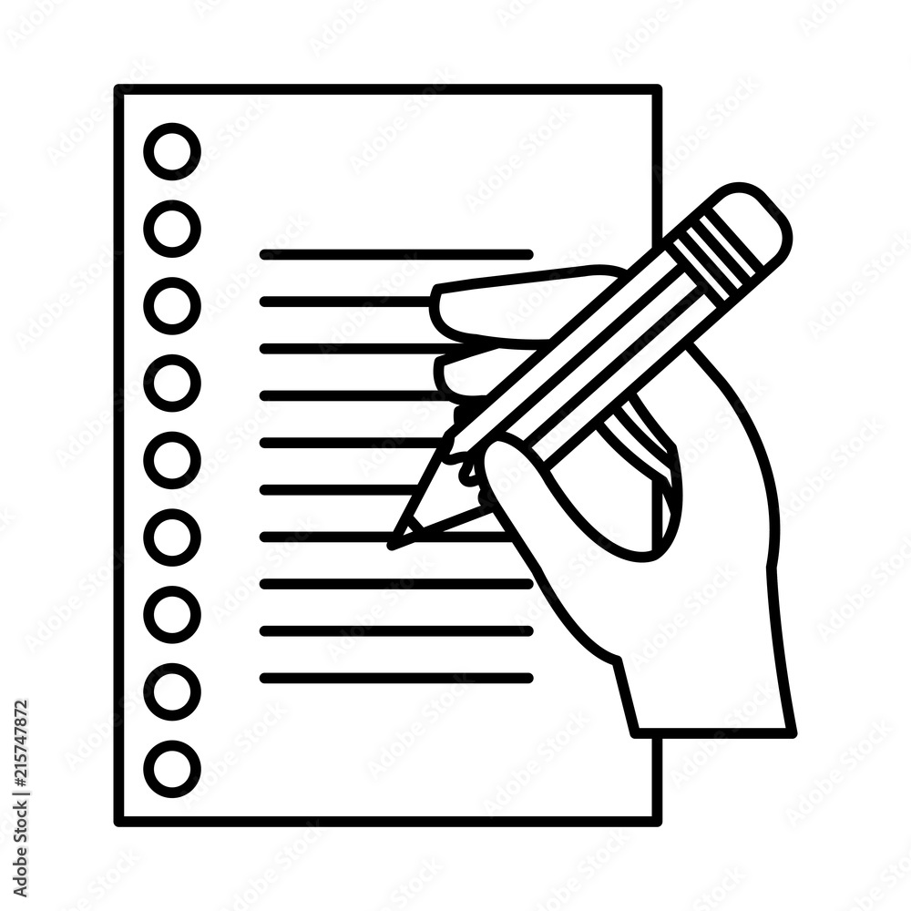 Hand Writing Clip Art Black And White