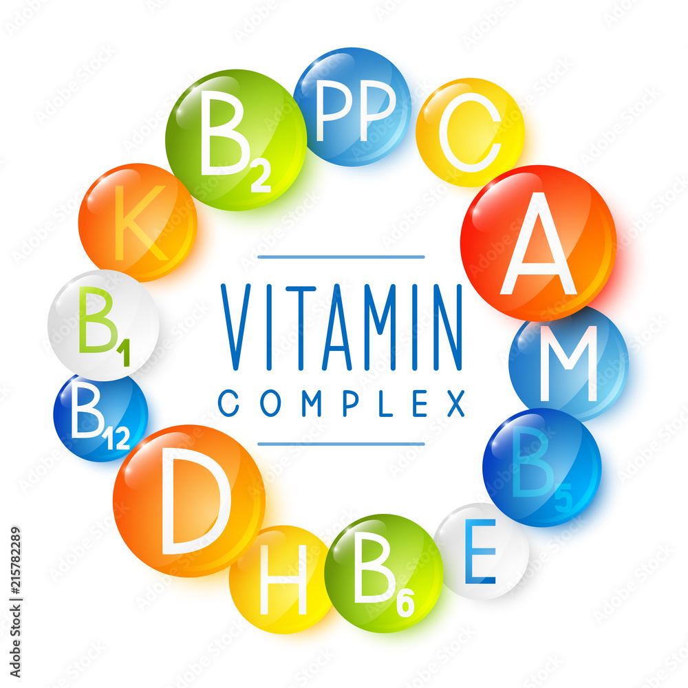 Set of main vitamin icons for Your design Stock Vector | Adobe Stock