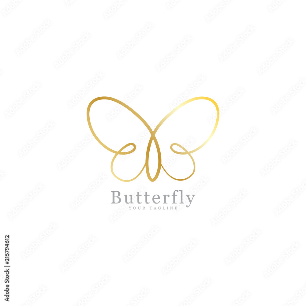 Abstract Butterfly Outline