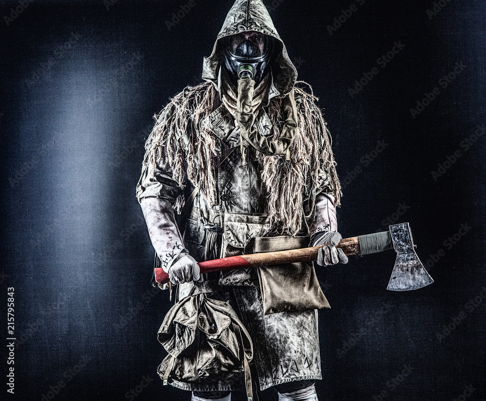 Post apocalyptic survivor, radioactive zone stalker, crazy serial ...