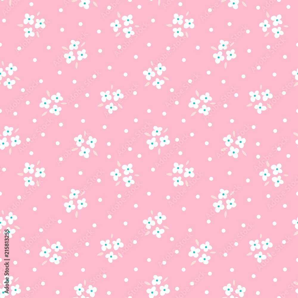 Light Pink Flower Pattern Background
