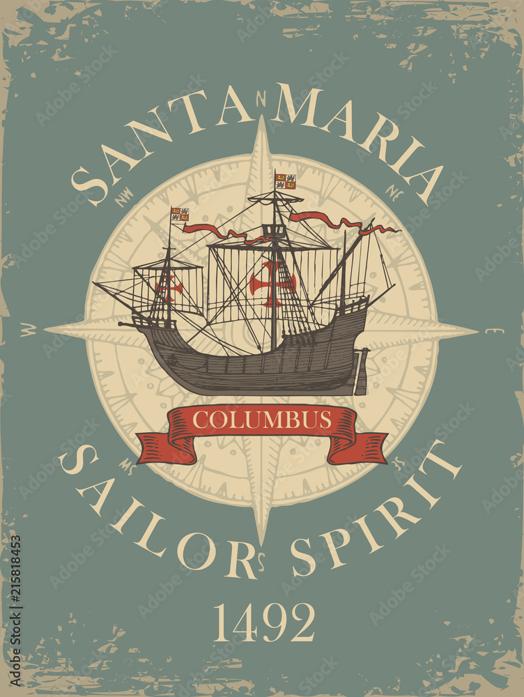 Christopher Columbus Compass Rose