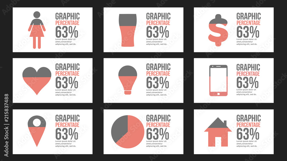 Graphic Percentages Infographic Stock Template | Adobe Stock