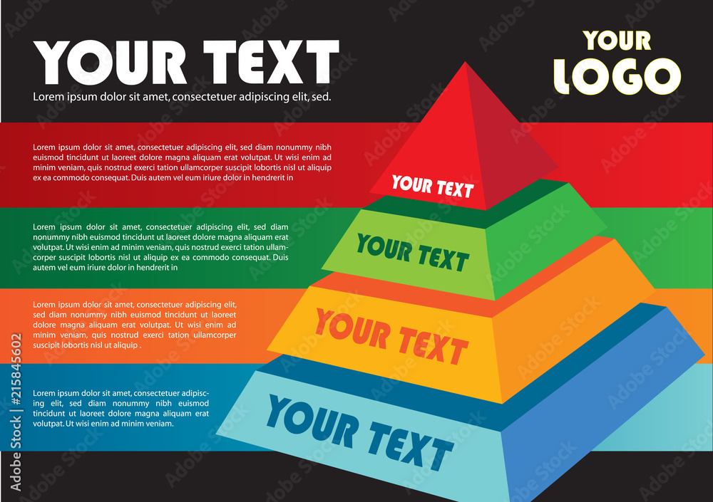 Pyramid diagram layout Stock Vector | Adobe Stock