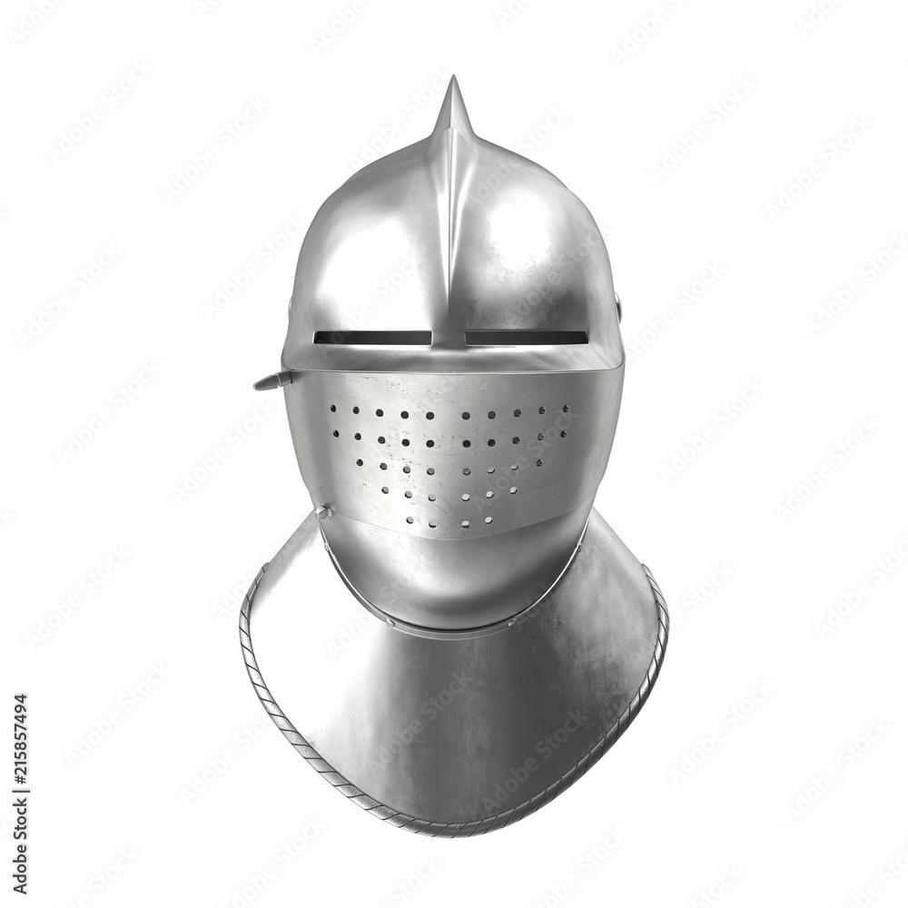 English Type Steel Armet Helmet