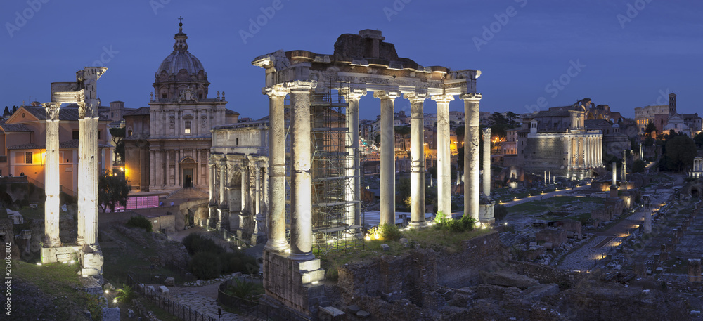 Roman Forum (Foro Romano), Temple of Saturn and Arch of Septimius ...