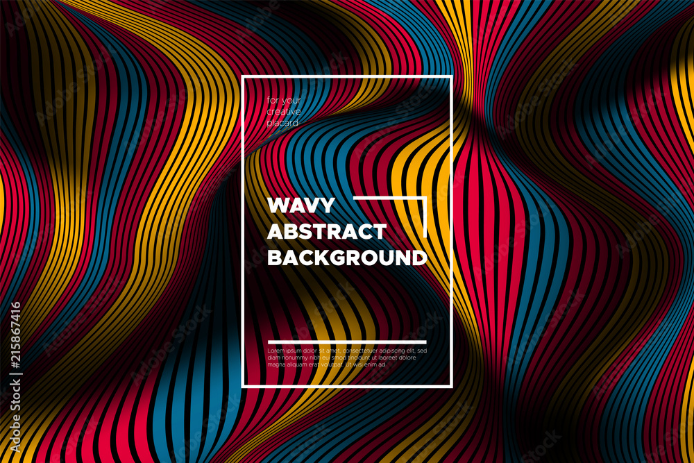Colourful 3d Stripes