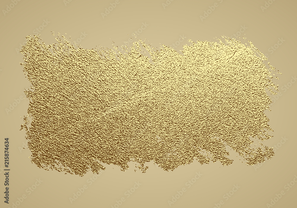 Vector gold paint stroke. Abstract gold glittering textured art ...