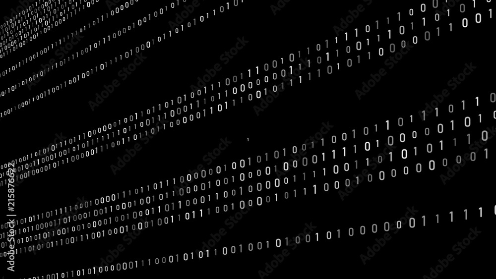 Abstract Technology Binary code Background. Computer Code. Digital flow ...