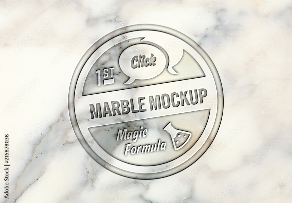 Marble Logo Mockup Stock Template | Adobe Stock
