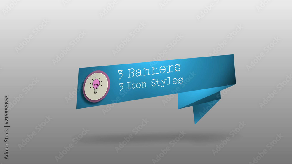 Text Banners with Icons Stock Template | Adobe Stock