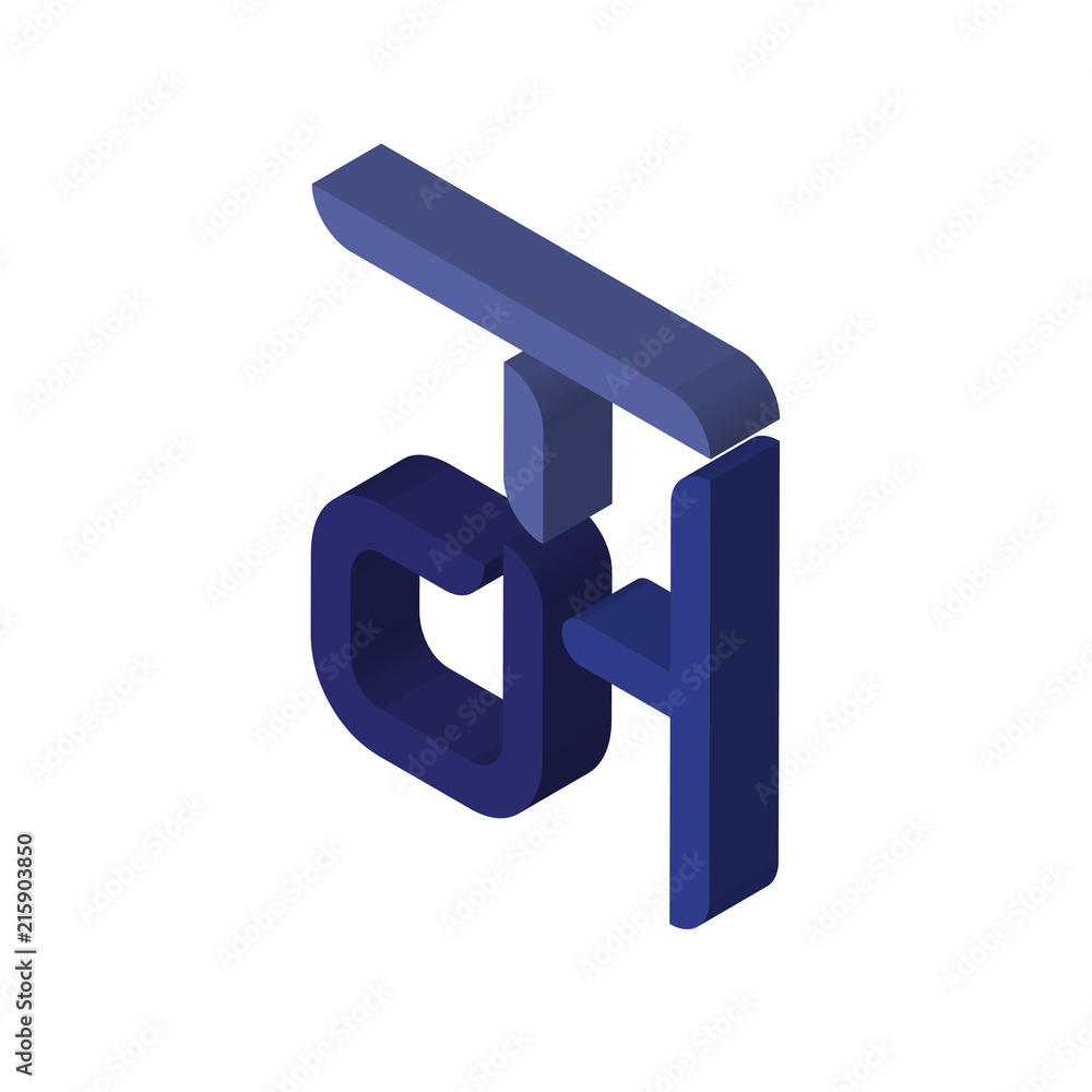 dth isometric right top view 3D icon Stock Vector | Adobe Stock