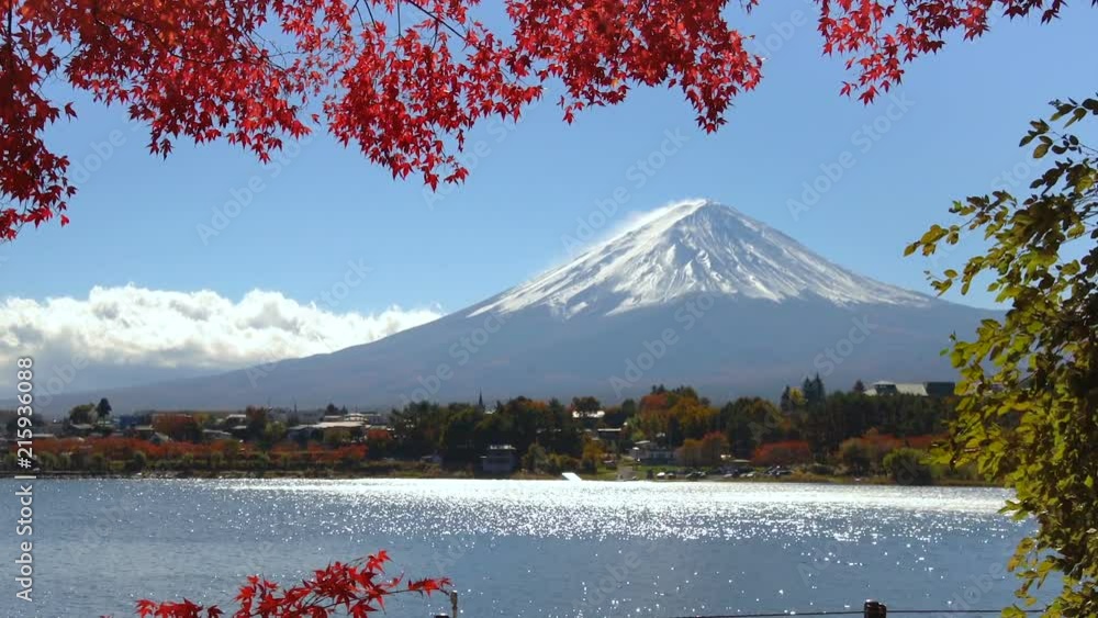 Colorful Autumn in Mount Fuji, Japan - Lake Kawaguchiko is one of the ...