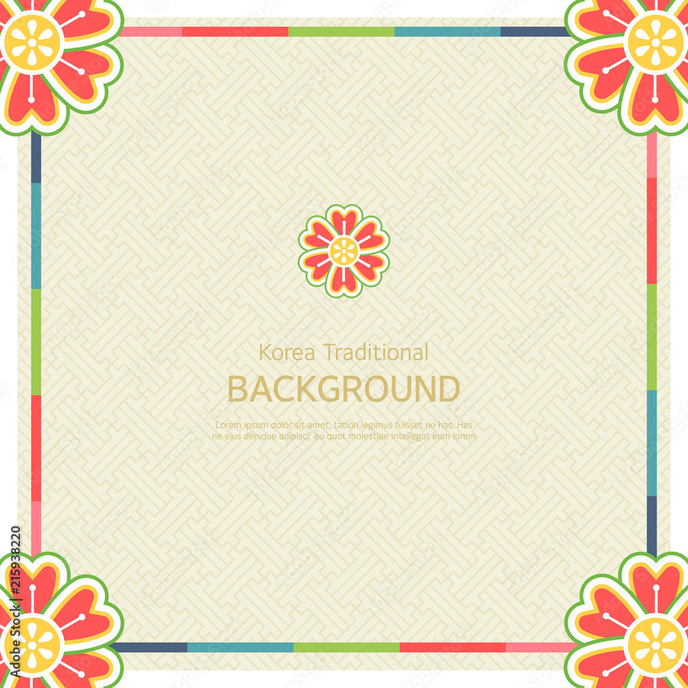 Korean tradition pattern background. Stock Vector | Adobe Stock