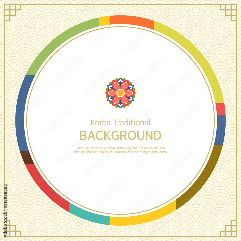 Korean tradition pattern background. Stock Vector | Adobe Stock