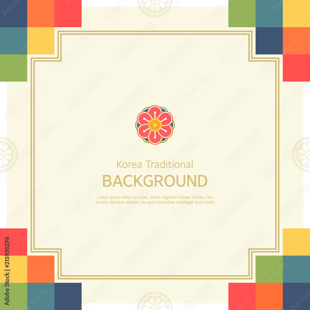 Korean tradition pattern background. Stock Vector | Adobe Stock