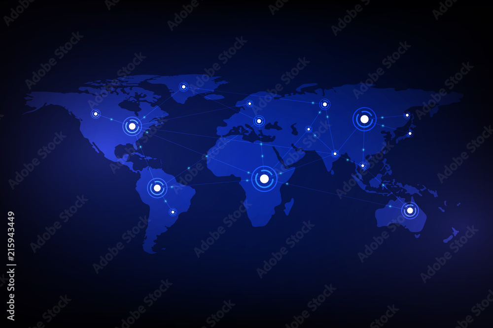 abstract world map digital texture pattern technology innovation ...