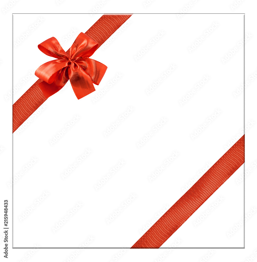 ruban rouge sur paquet cadeau Photos | Adobe Stock