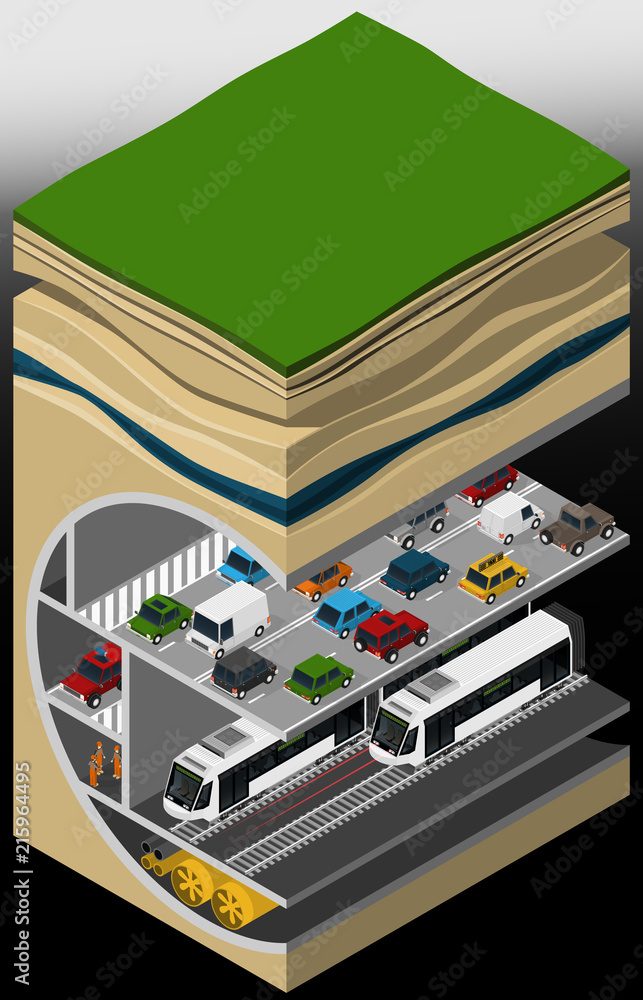 Vector isometric illustration of an element of urban infrastructure ...