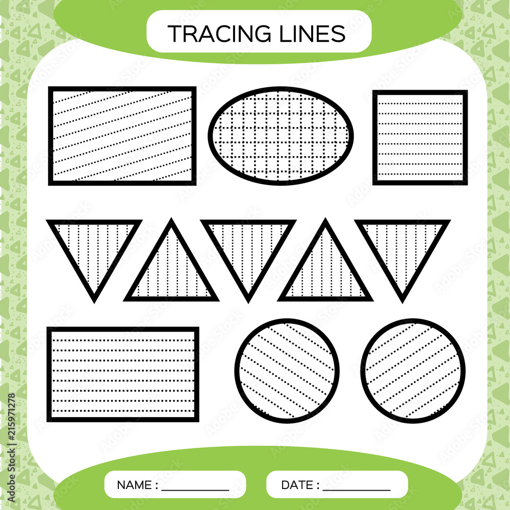 Tracing Lines. Kids education. Preschool worksheet. Basic writing. Kids ...